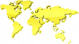 Download High Quality Royalty Free Map World Yellow PowerPoint Graphics ...