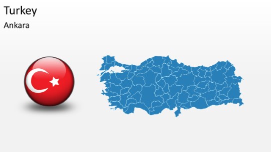 PowerPoint Maps - Turkey Map Shape. Presentation templates & designs ...